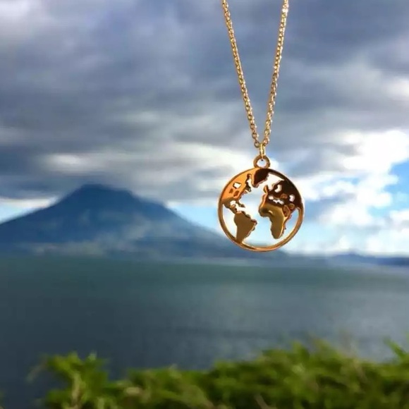 Jewelry | Silver And Gold Map Pendant Necklace Bundle | Poshmark